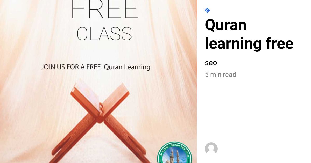Quran Learning Free - Start Your Journey | Al-Azhar Quran Teaching